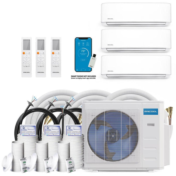 MRCOOL DIY Mini Split 36K BTU 3 Zone AC & Heat Pump - Full Install Kit