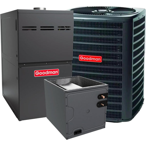 Goodman 5 TON 14 SEER2 Upflow R-32 AC System with 80% AFUE 120k BTU fu